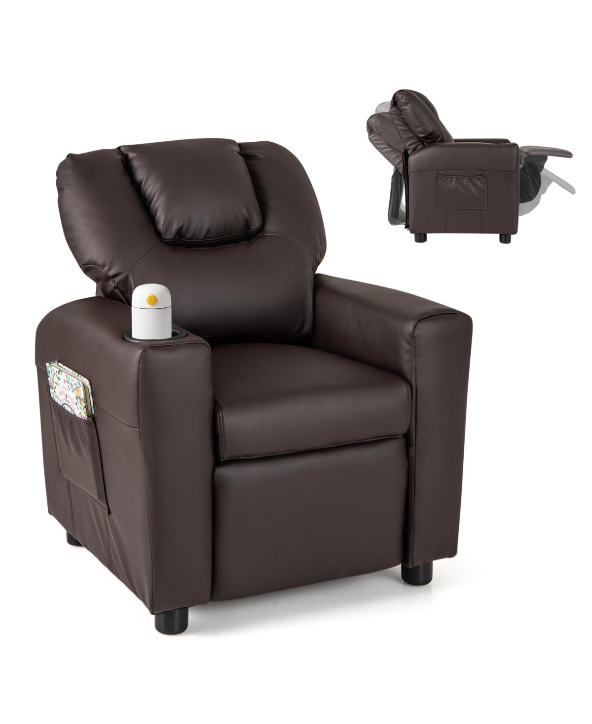 Click here for Kids Recliner Chair Push Back with Cup Holder and... prices