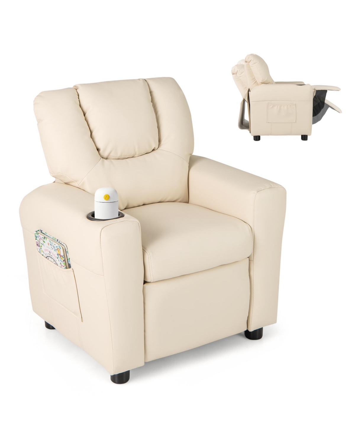 Click here for Kids Recliner Chair Push Back with Cup Holder and... prices