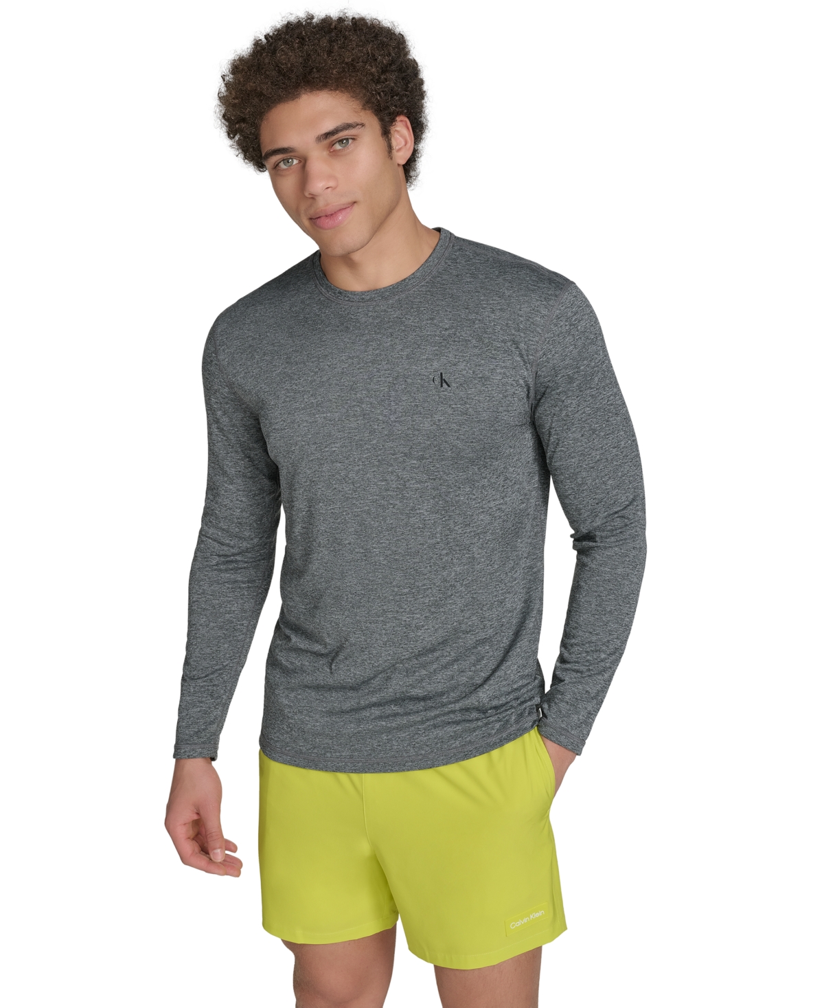 Click here for Calvin Klein Mens Monogram Long-Sleeve Swim Rash G... prices