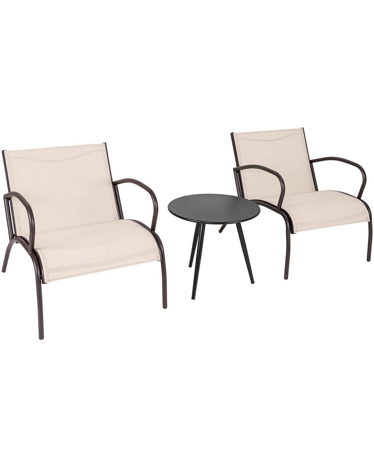 Click here for 3 Piece Patio Metal Aluminum Wide Armchair and Tab... prices