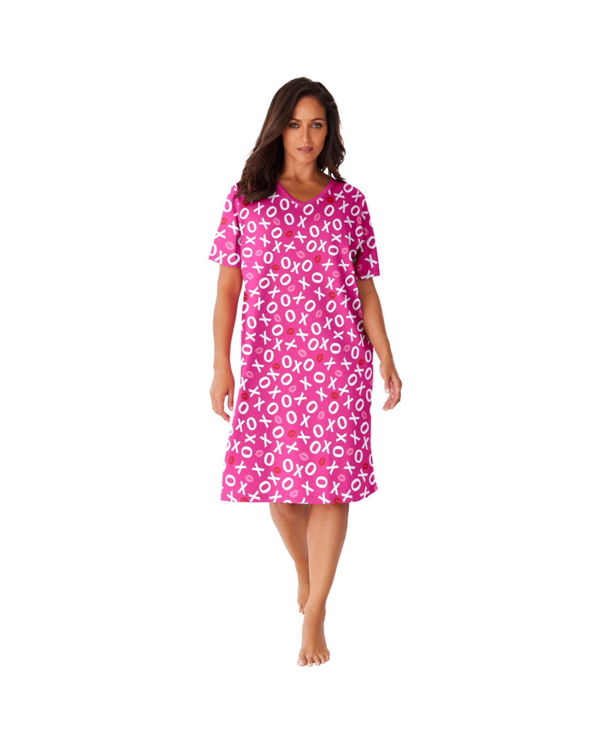 Click here for Dreams & Co. Womens Print Sleepshirt - Peony xoxo prices