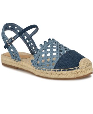 Nine West Women's Darby Woven Slingback Espadrille Flats - Macy's