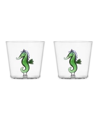 Ichendorf Marine Garden Seahorse Tumblers, 11.8 oz, Set of 2 - Macy's
