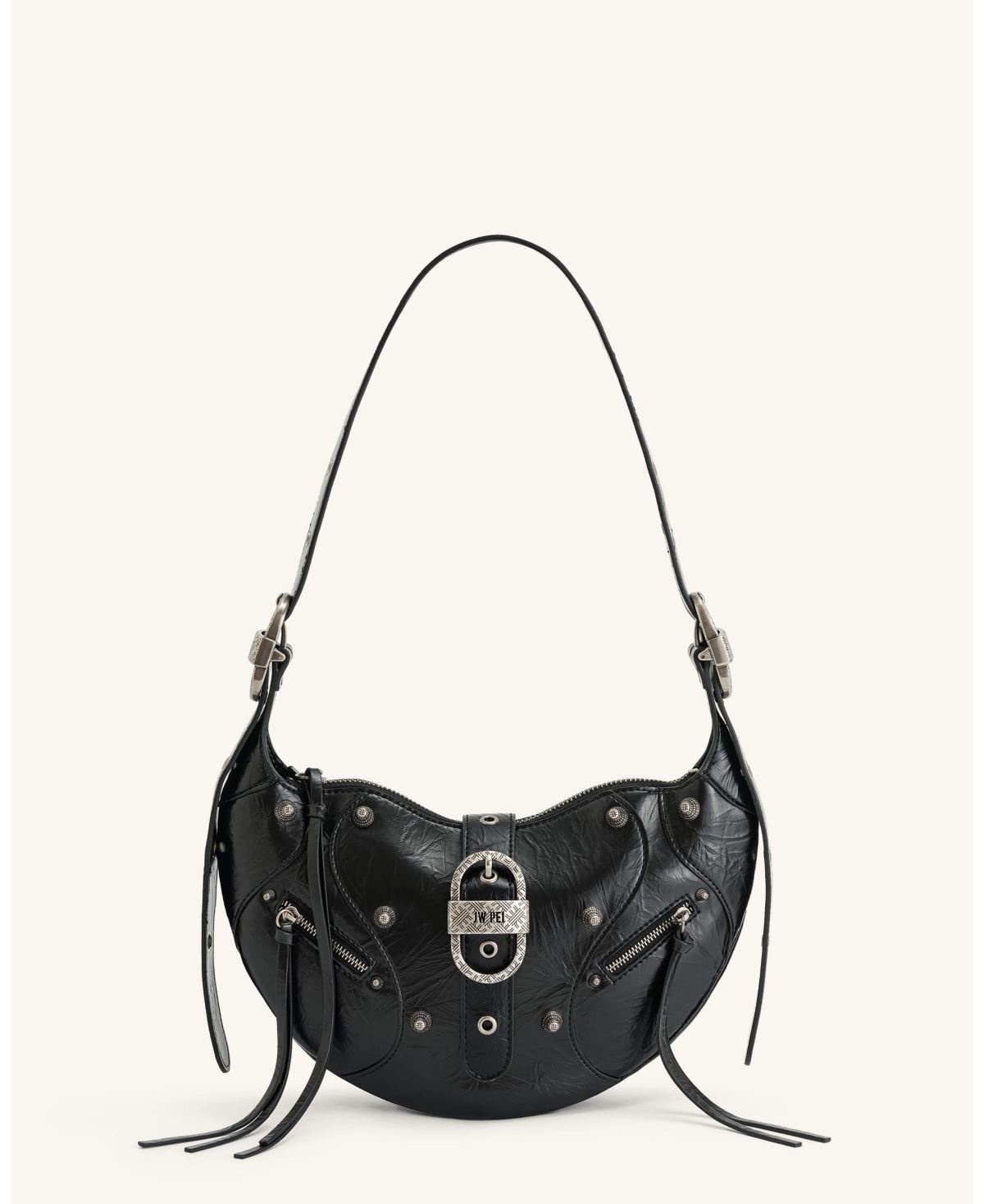 Click here for Jw Pei Tessa Crushed Small Shoulder Bag - Black prices