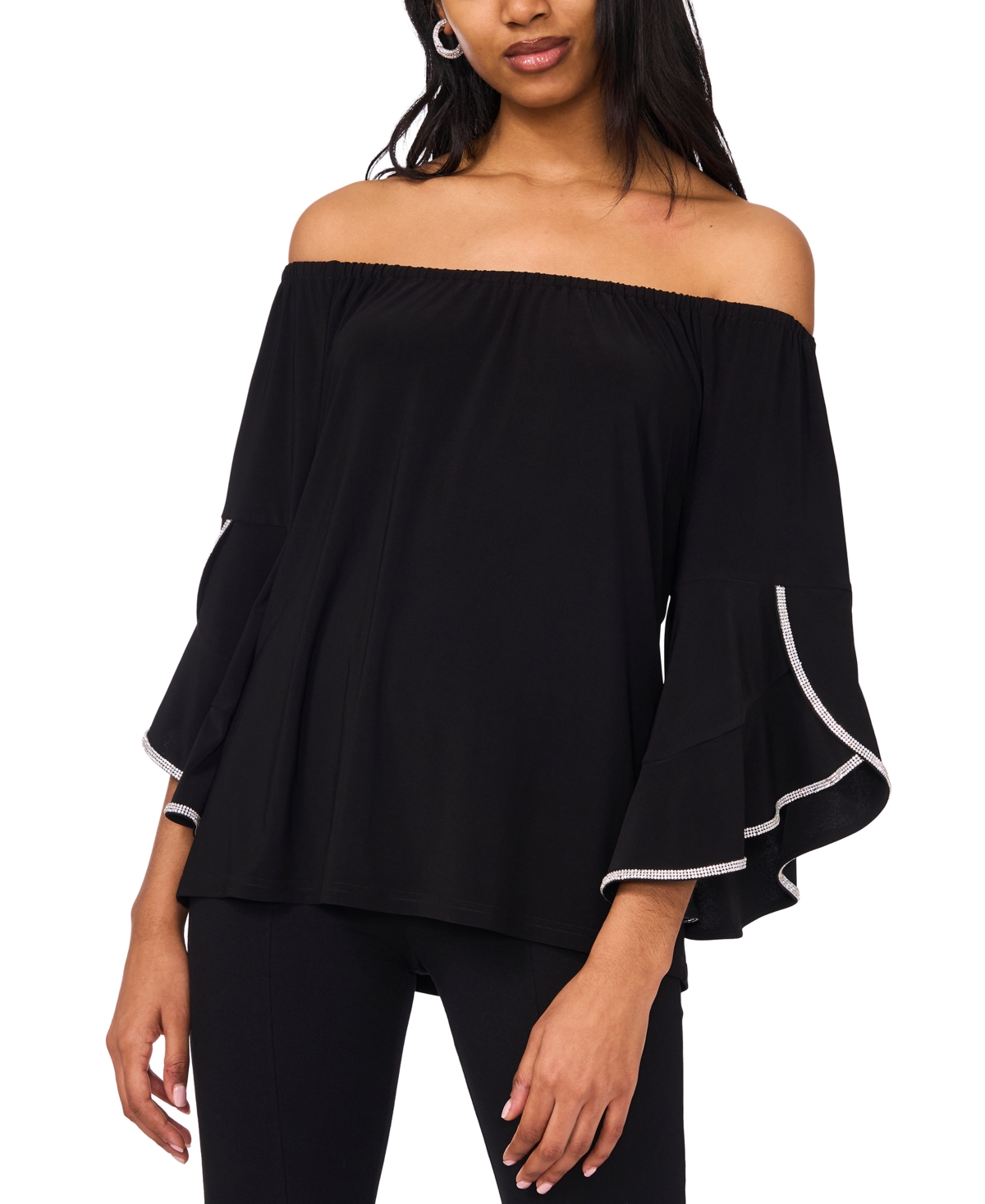 Click here for Msk Plus Size Off-The-Shoulder 3/4-Embellished-Cuf... prices