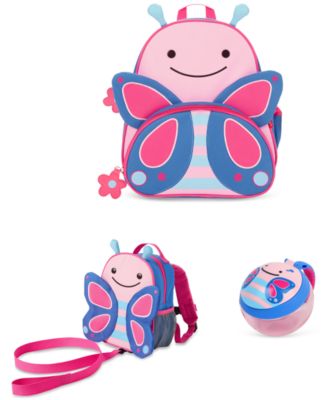 Skip Hop Butterfly Zoo Mini Backpack with Safety Harness, Little Kid ...