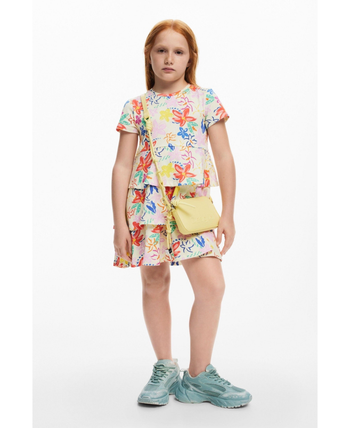 Click here for Desigual Girlss Ruffled print dress - Multi prices