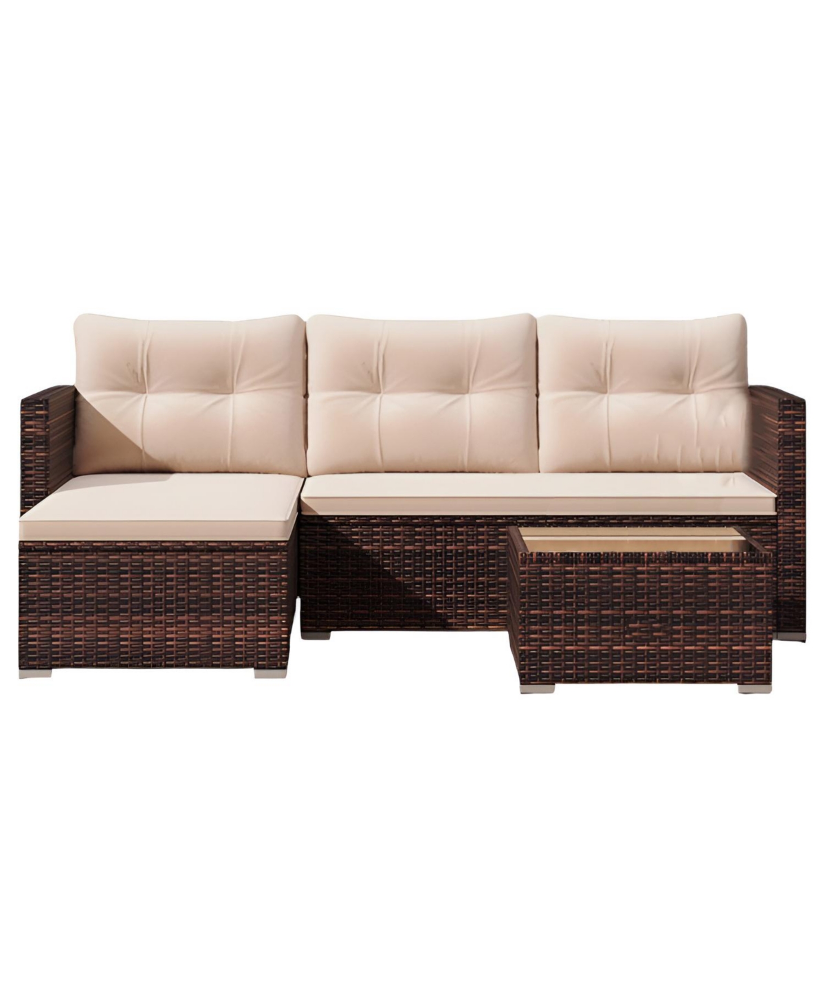Click here for 2-Piece Outdoor Wicker Furniture Set with Tempered... prices