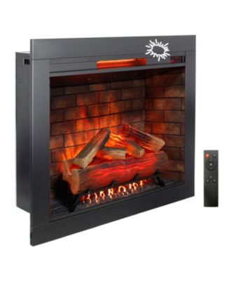 33" Electric Fireplace Insert with Trim Kit, Touch Panel, Sound - Macy's