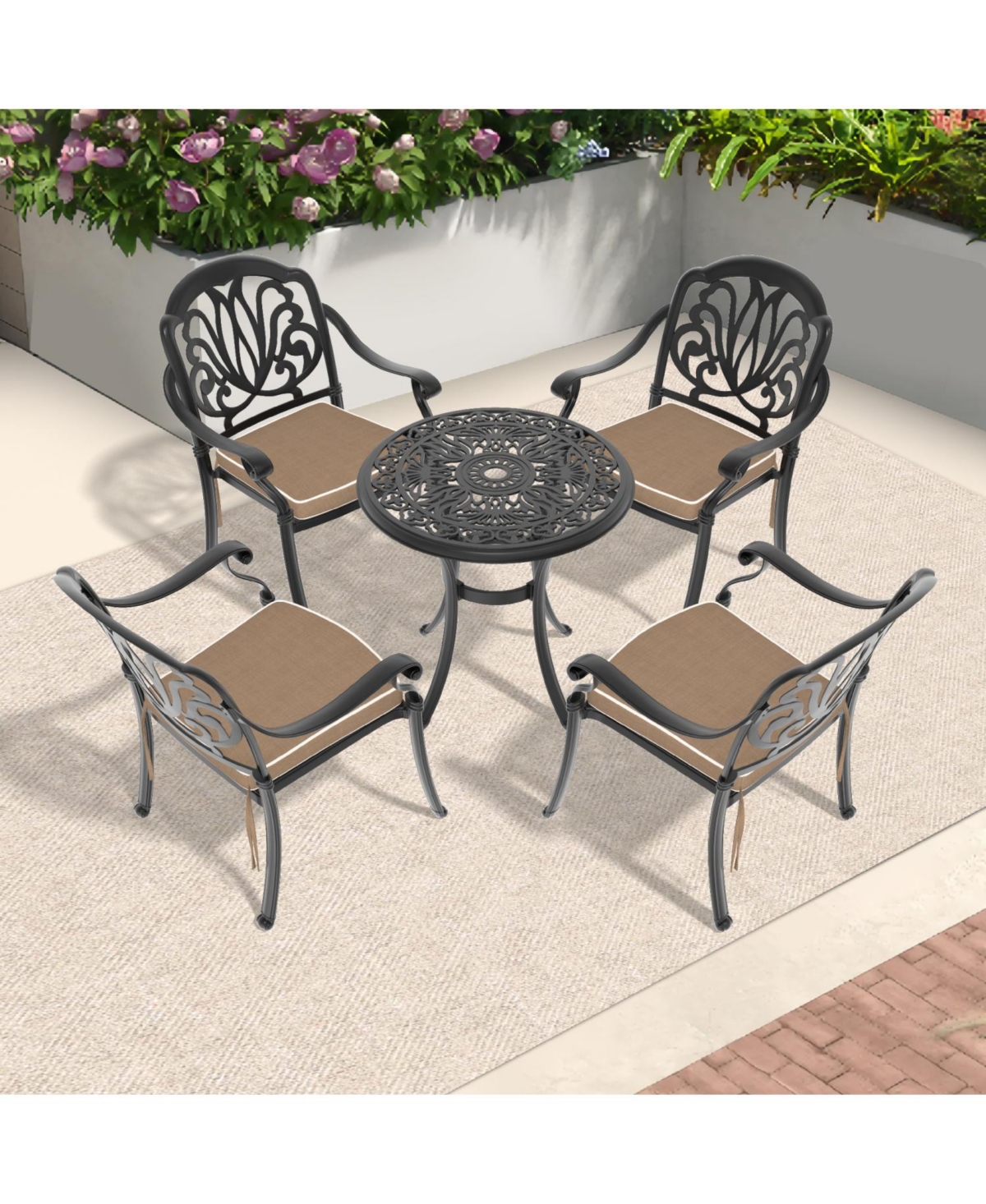 Click here for Streamdale 5-Piece Set Of Cast Aluminum Patio Furn... prices