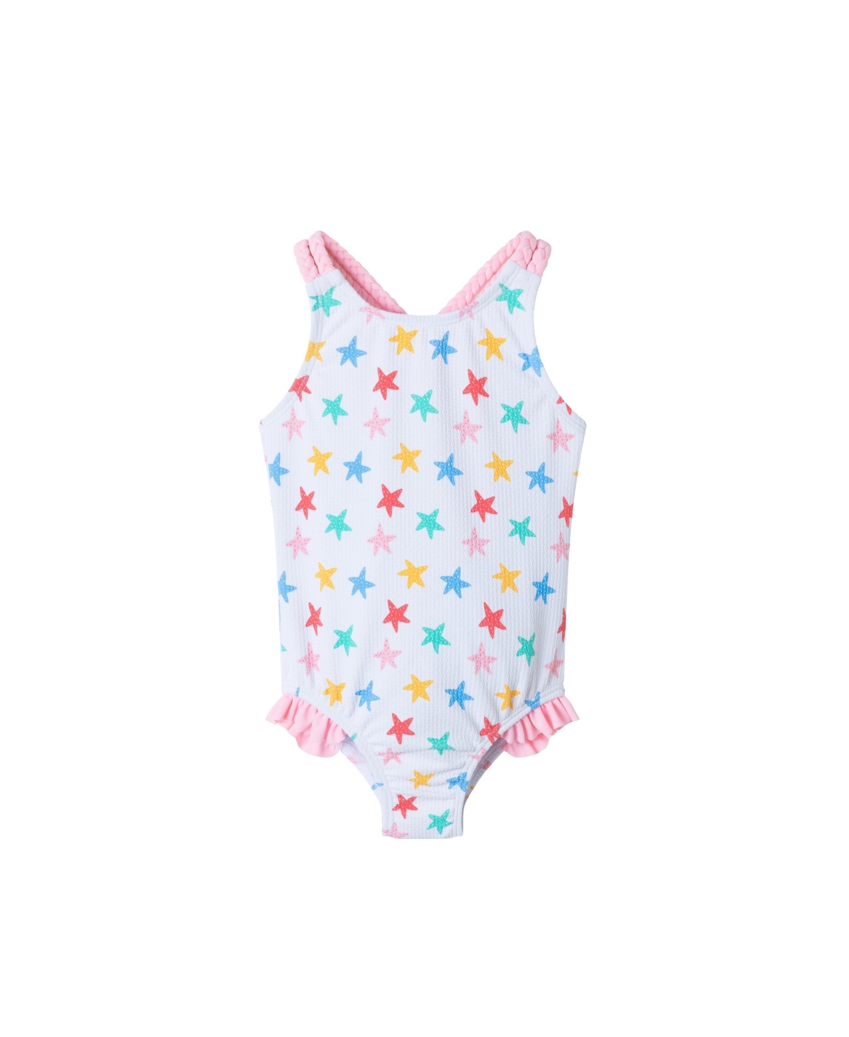 Click here for Infant Girls Starfish Print Textured Swimsuit - St... prices