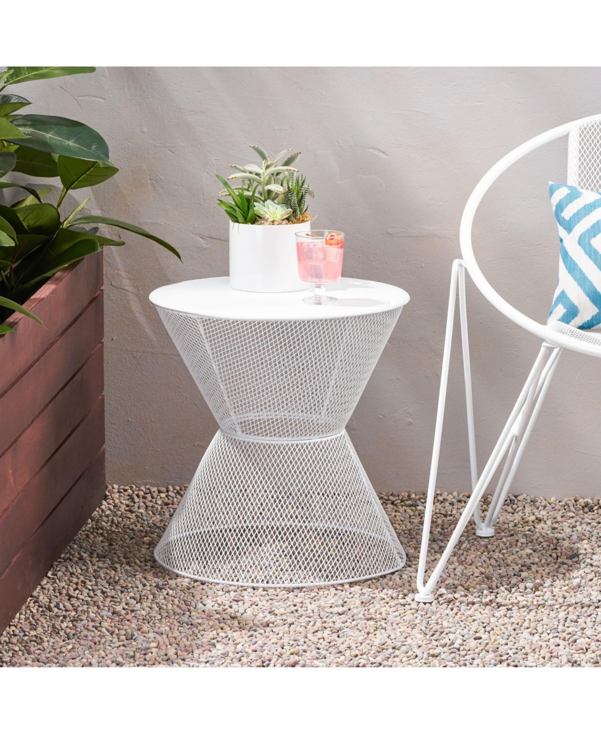Click here for Streamdale Stylish Mesh Breeze Side Table Perfect... prices