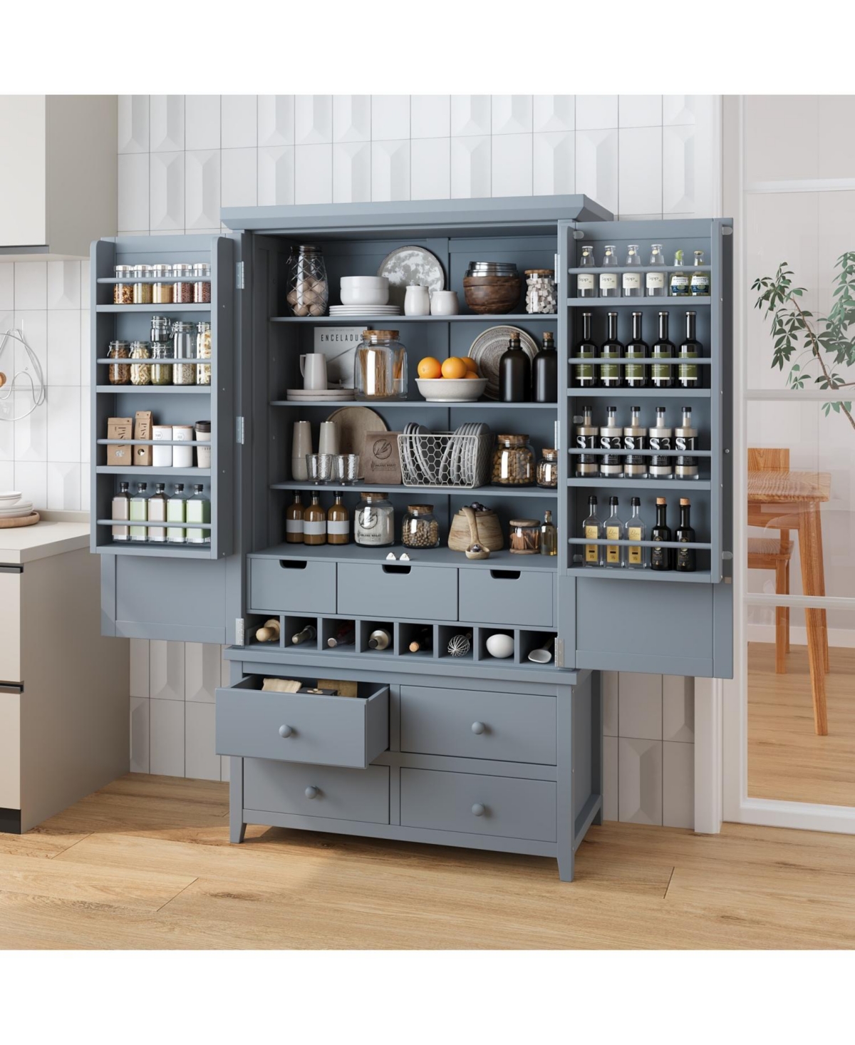 Click here for Streamdale Freestanding Kitchen Pantry Cabinet wit... prices