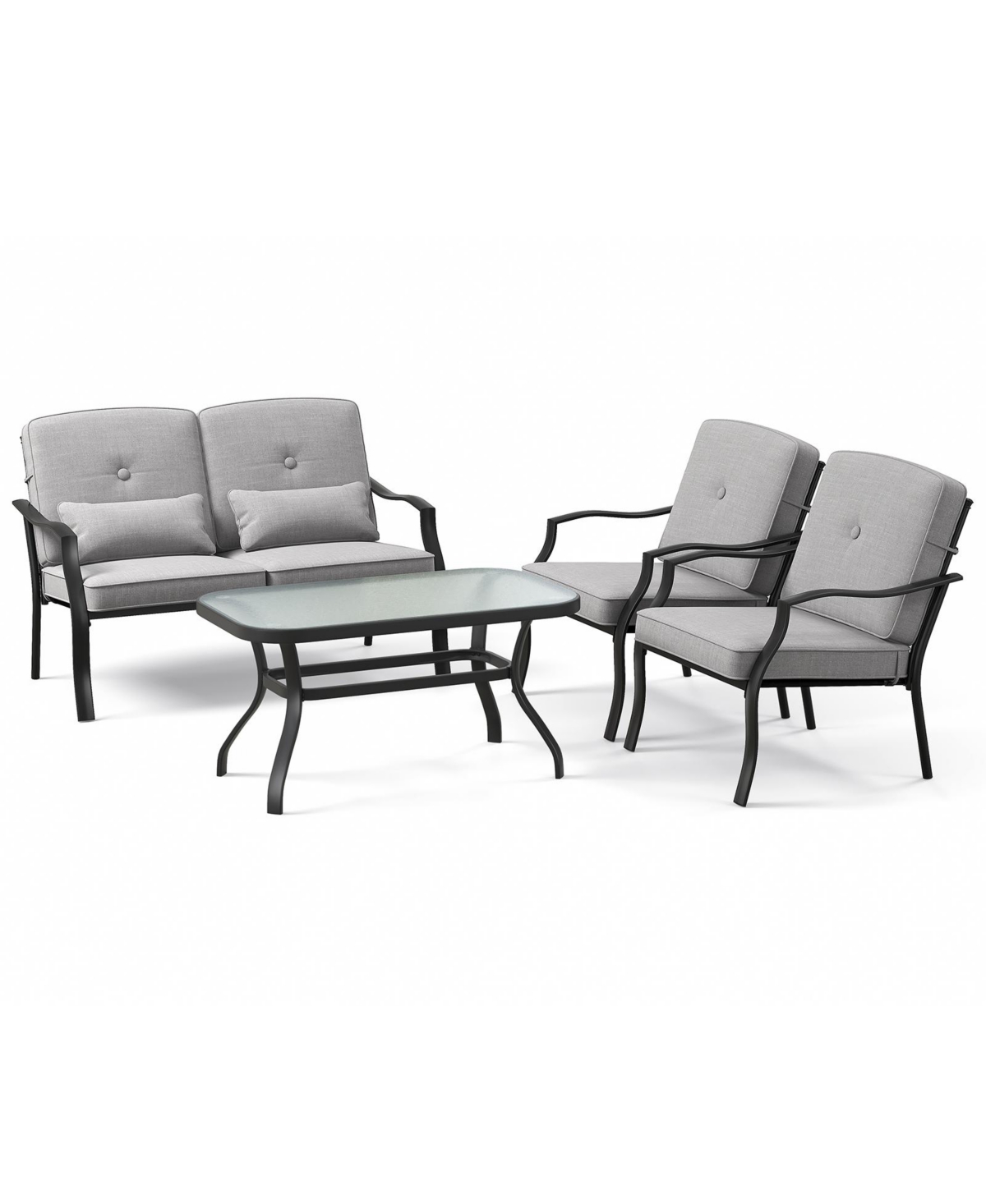 Click here for 4 Pieces Outdoor Conversation Set with Seat Back C... prices
