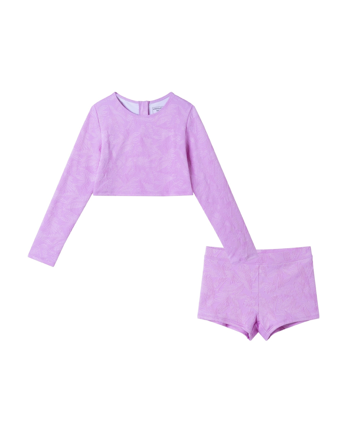 Click here for Toddler/Child Girls Textured Floral Print Rashguar... prices