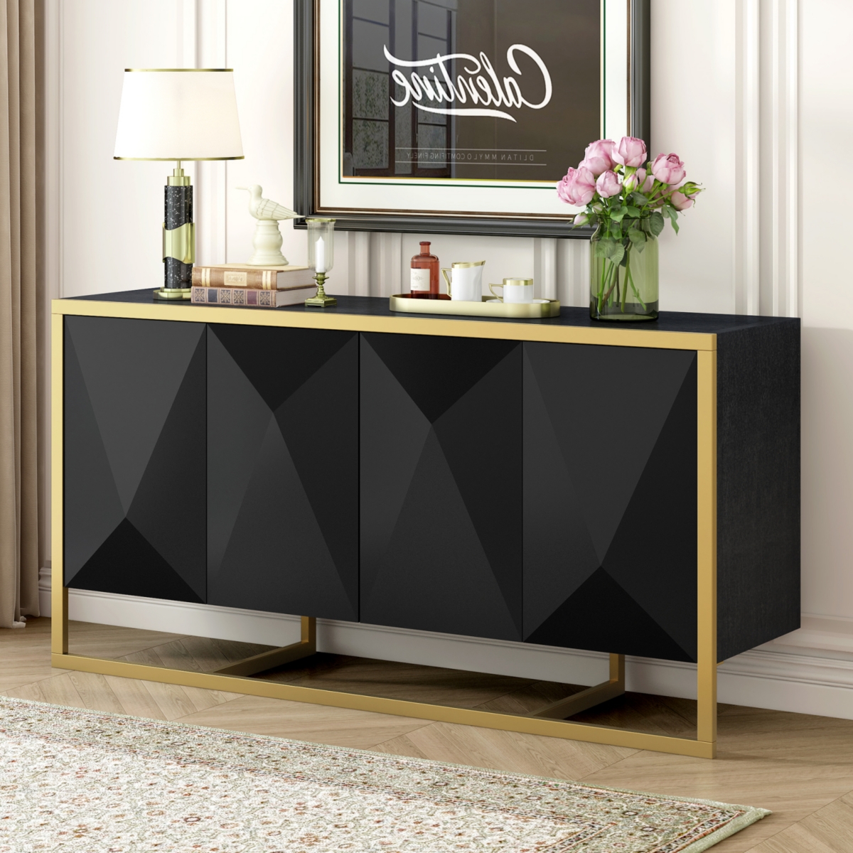 Click here for Streamdale Mahogany Veneer Modern Sideboard with U... prices