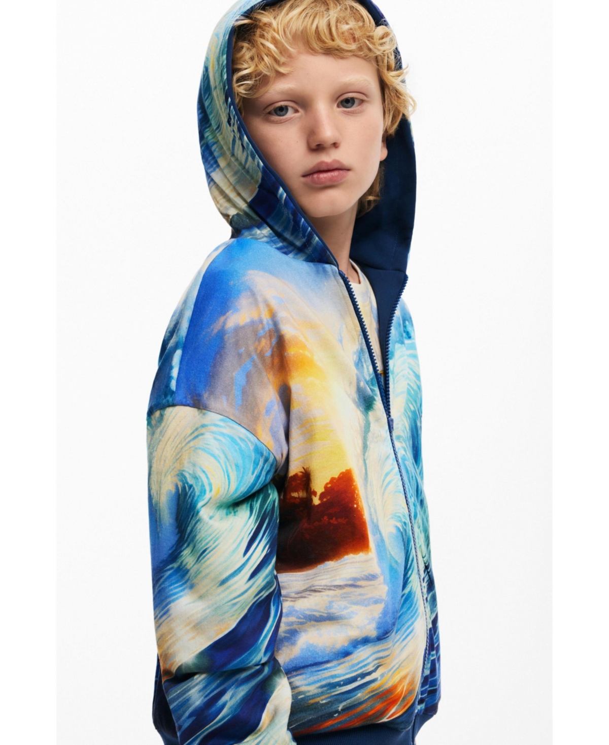 Click here for Desigual Boys Boyss Reversible sweatshirt - Blue prices