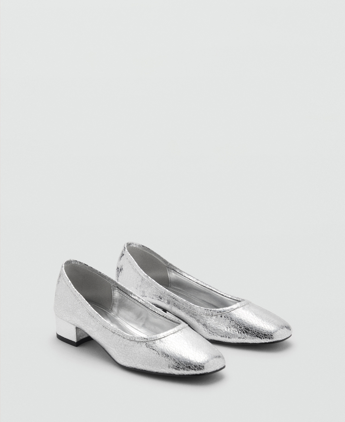 Click here for Mango Womens Cracked-Heel Shoes - Silver prices