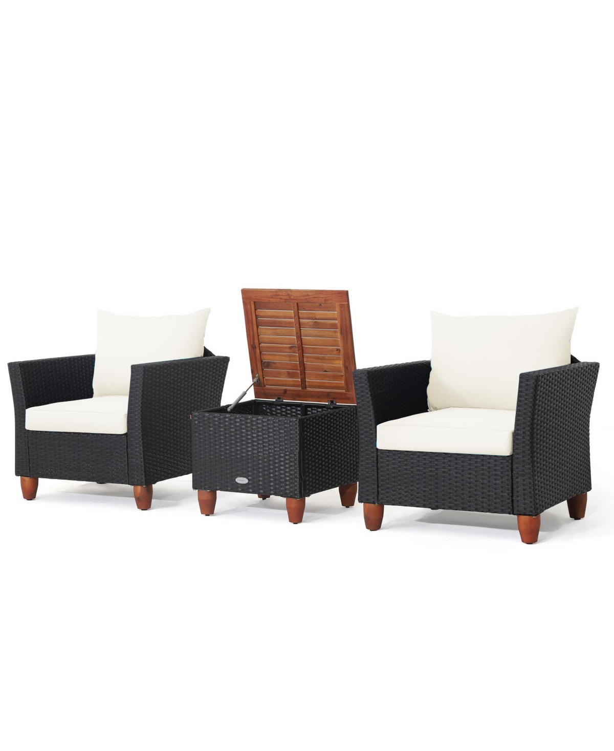Click here for Gymax 3PCS Rattan Furniture Set Cushioned Sofa Sto... prices