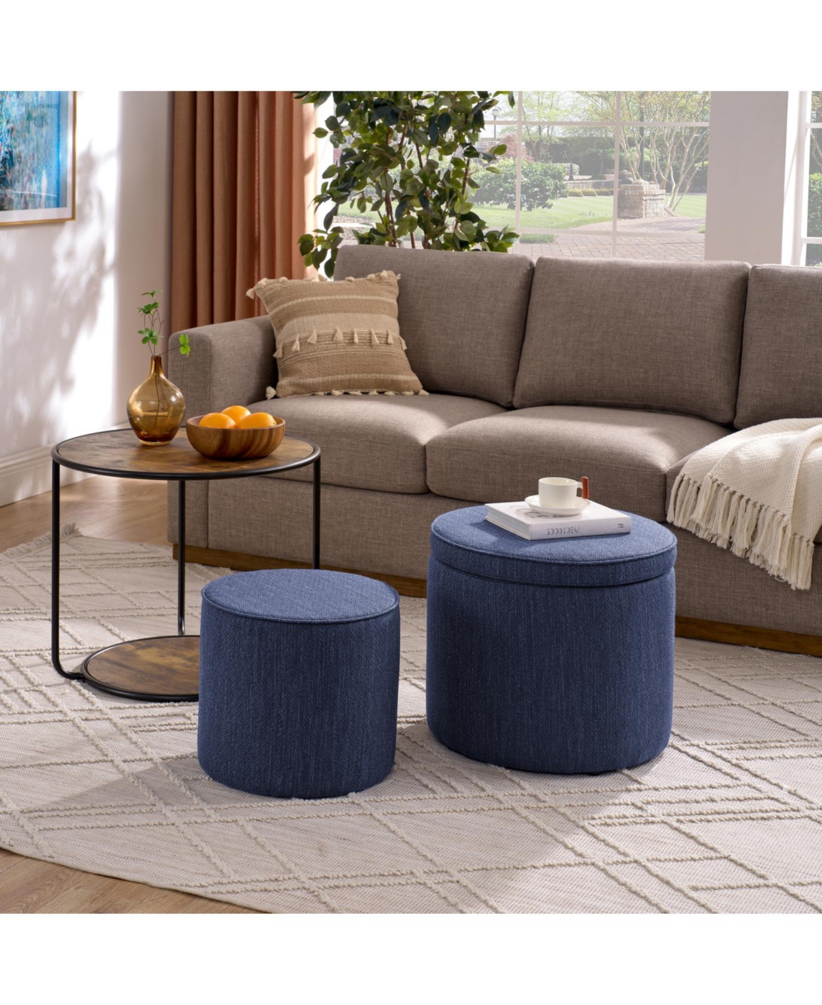 Click here for Streamdale Multi-Functional Ottoman with Drum Stoo... prices
