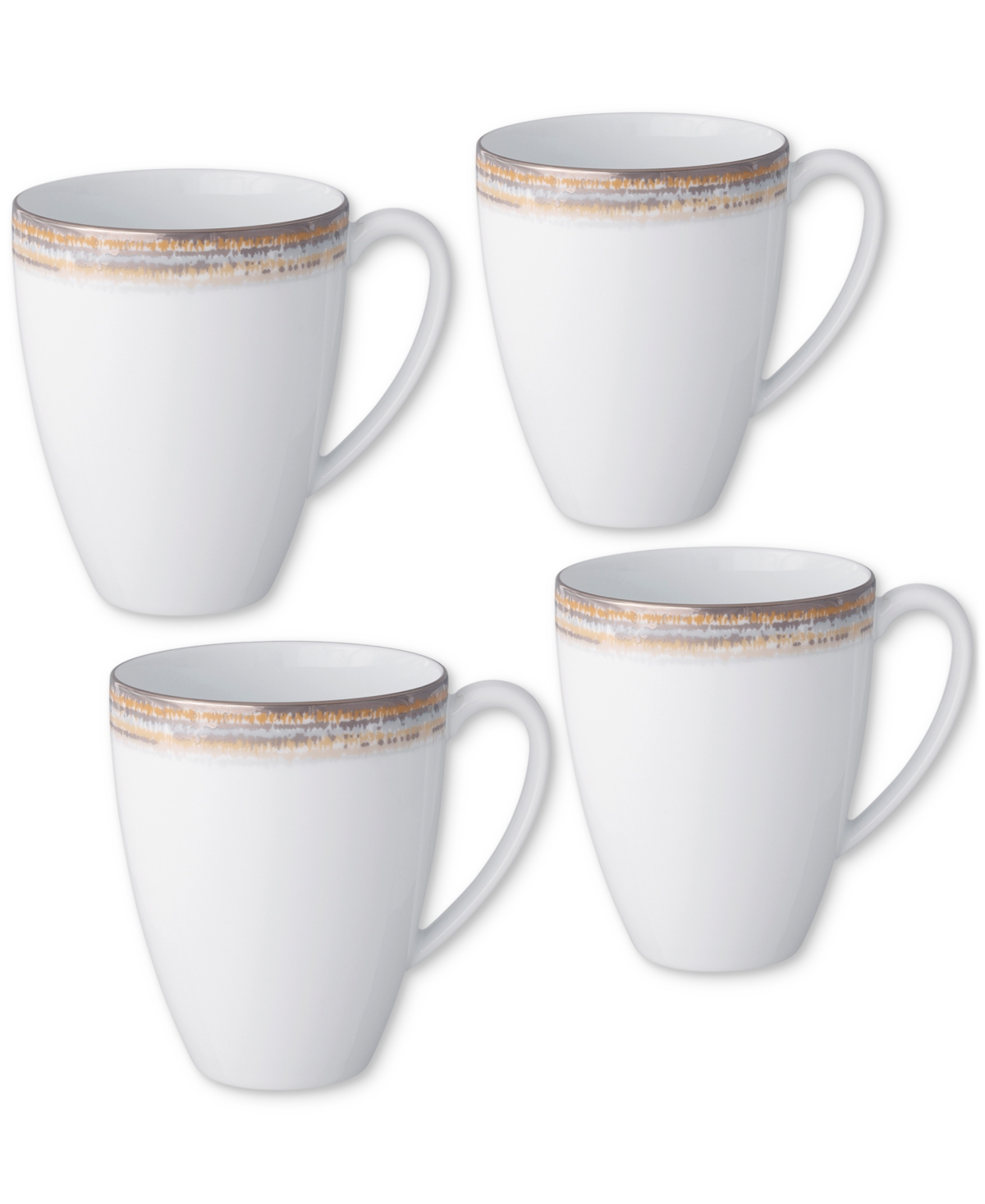 Click here for Noritake Raylan Porcelain Mugs  Set of 4 - White prices