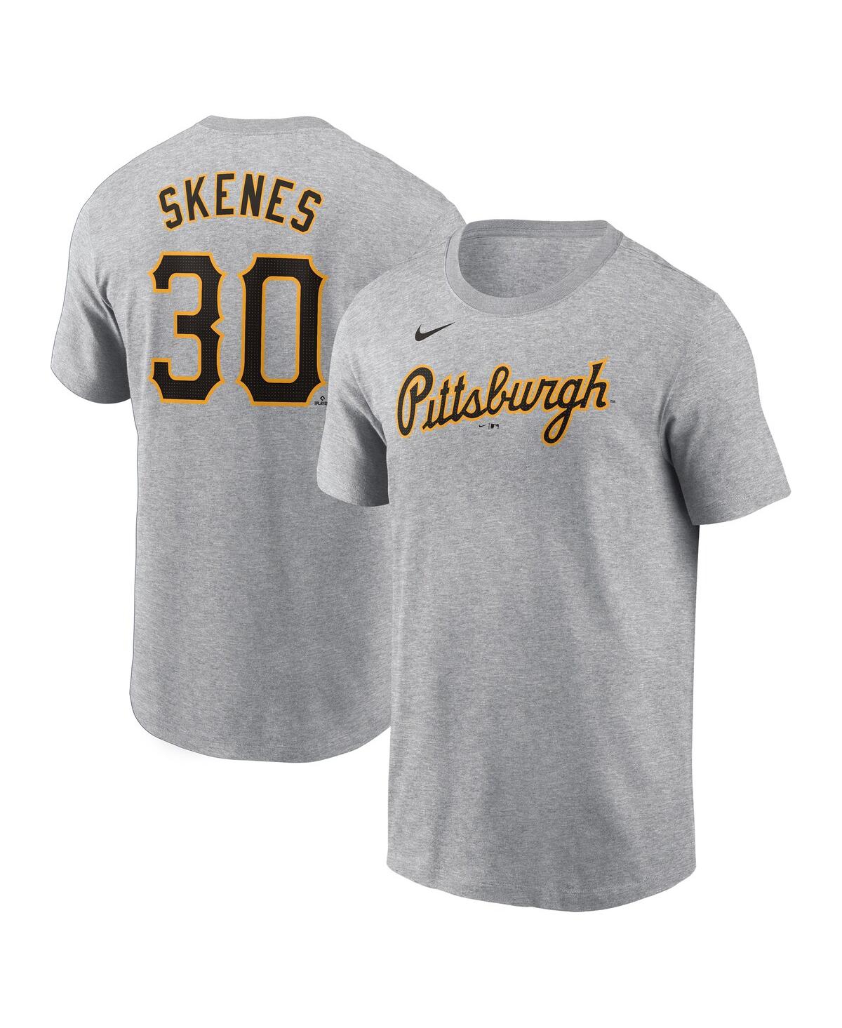Click here for Nike Mens Paul Skenes Heather Gray Pittsburgh Pira... prices