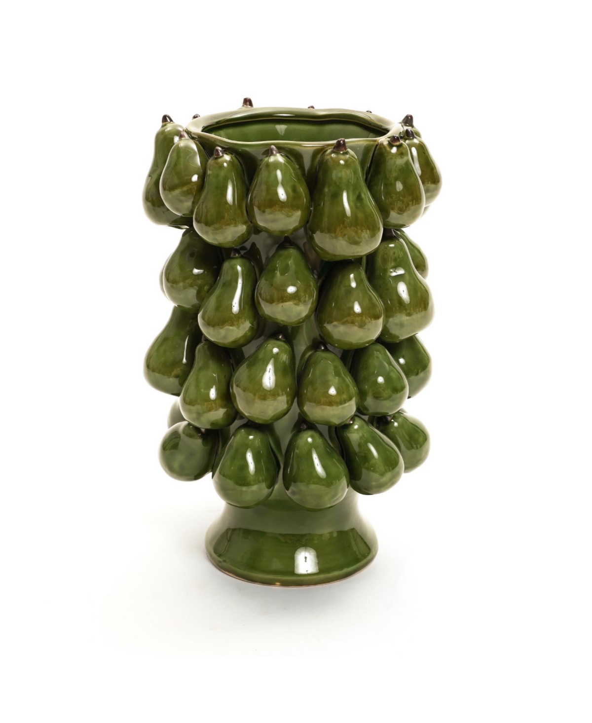 Click here for LuxenHome Green Ceramic Modern Pears 12.4-Inch Tal... prices