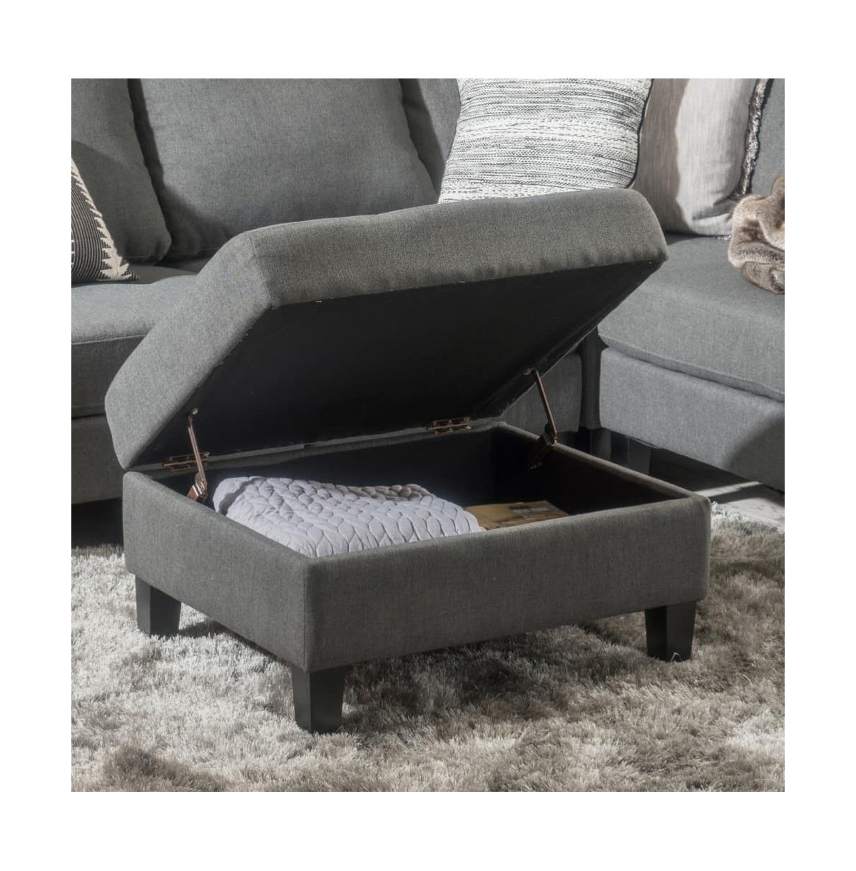 Click here for Tufted Storage Ottoman with Waffle Stitching  Upho... prices