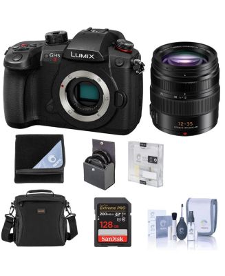 Panasonic LUMIX GH5II Mirrorless Camera with LUMIX G X Leica DG Vario-Elmarit 12-35mm f/2.8 Lens ...