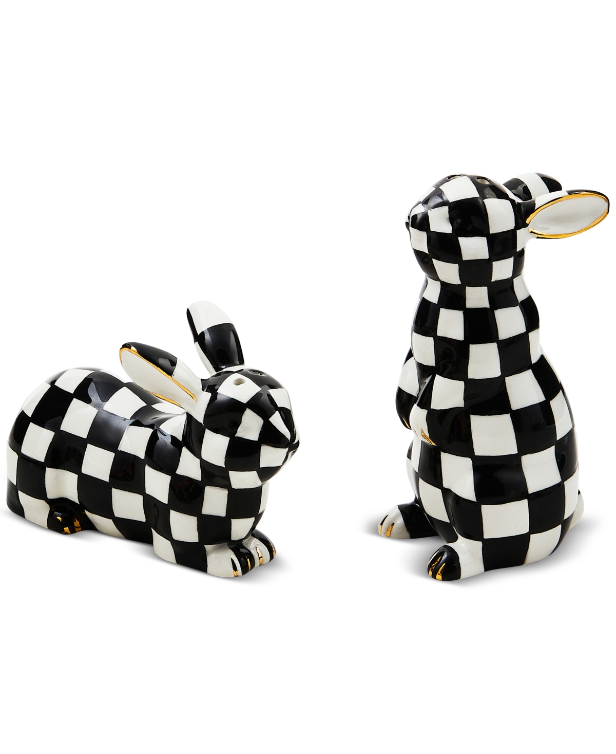 Click here for Mackenzie-Childs Courtly Bunny Salt & Pepper Set prices