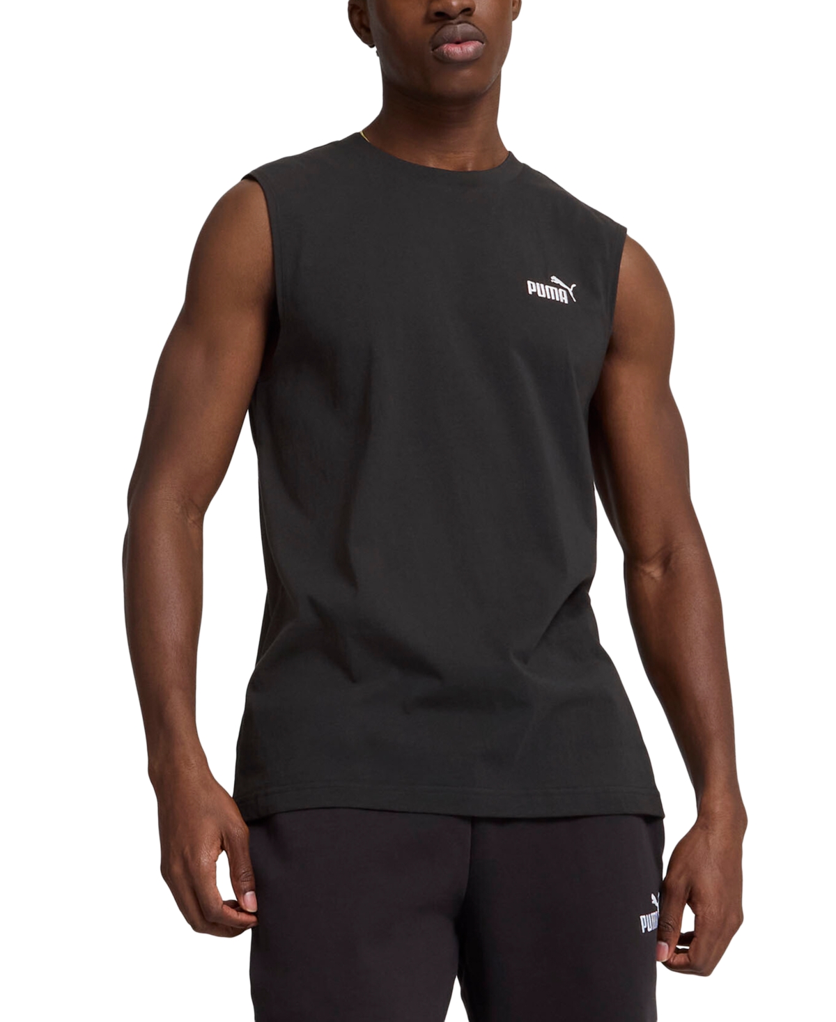 Click here for Puma Mens Sleeveless Logo Tank Top - Puma Black prices