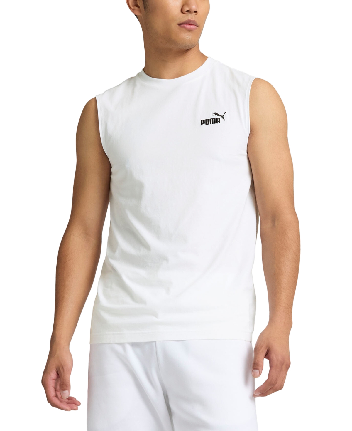 Click here for Puma Mens Sleeveless Logo Tank Top - Puma White prices
