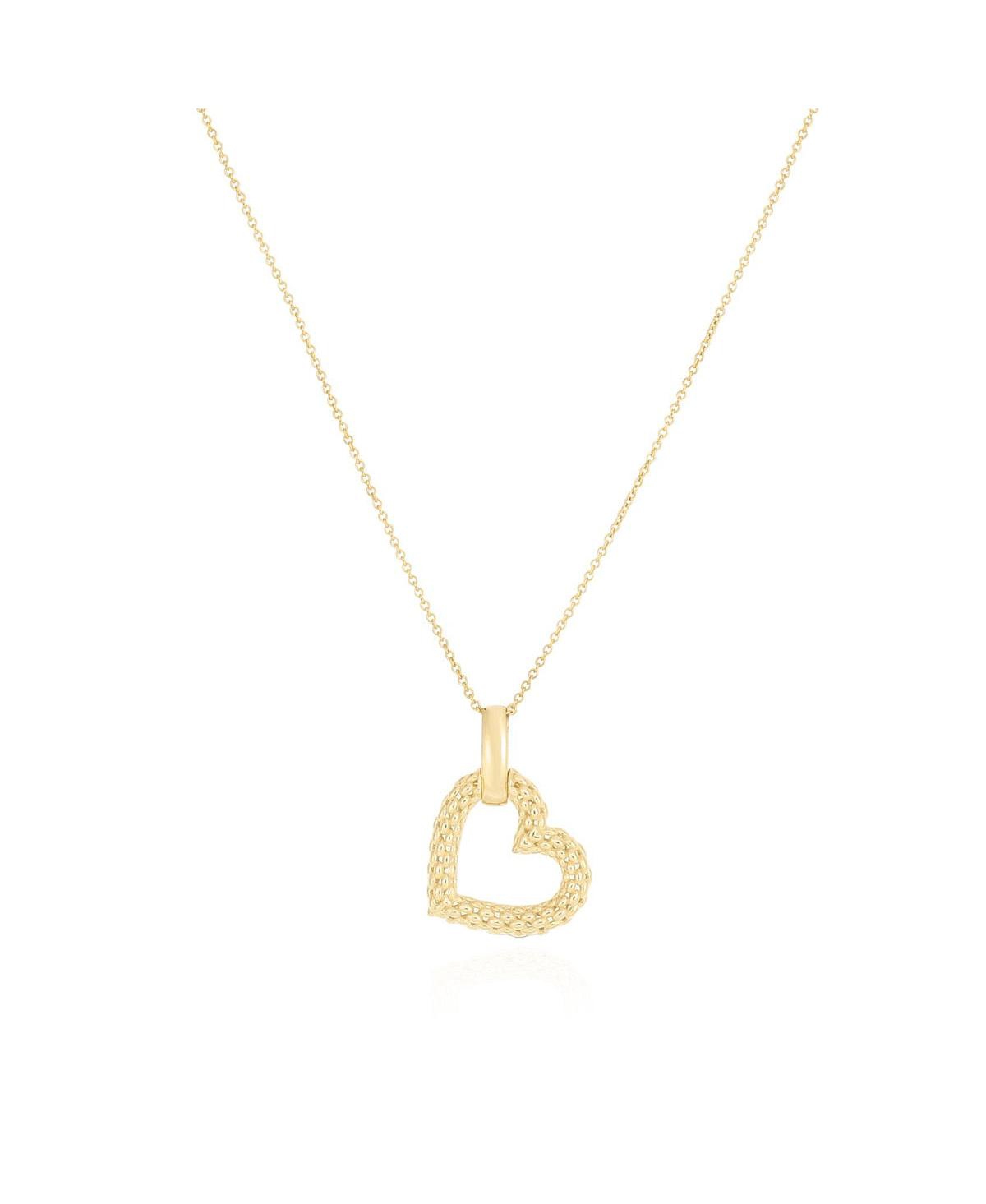Click here for The Lovery Gold Woven Open Heart Necklace 14K Gold... prices