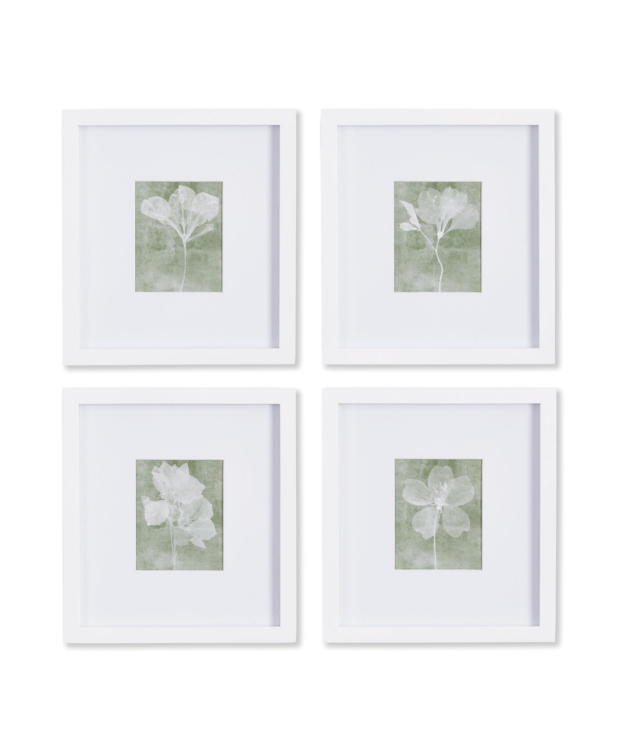 Click here for Translucent Floral Petite Prints Set of 4 - Green prices