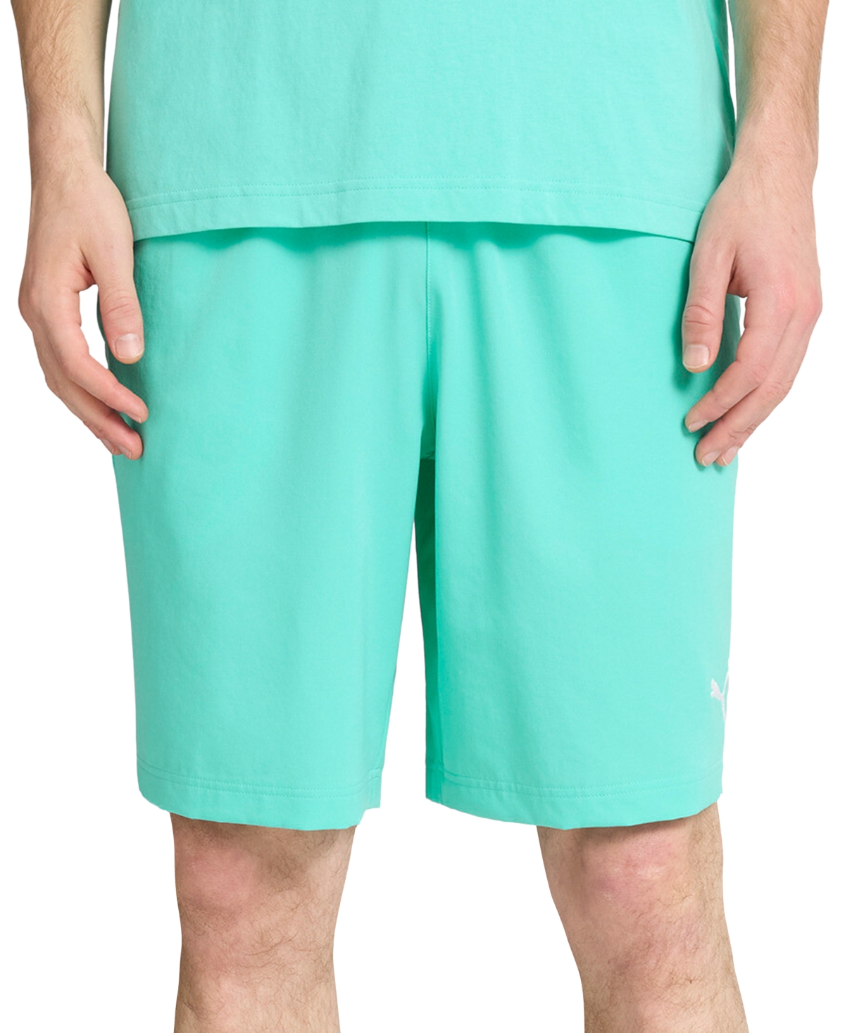 Click here for Puma Mens Woven Logo Shorts - Aquatic prices