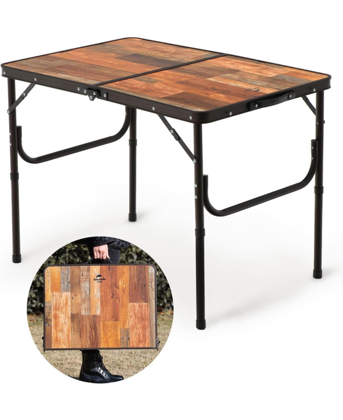 Naturehike Large Camping Folding Table Beach, Portable Camping Side ...