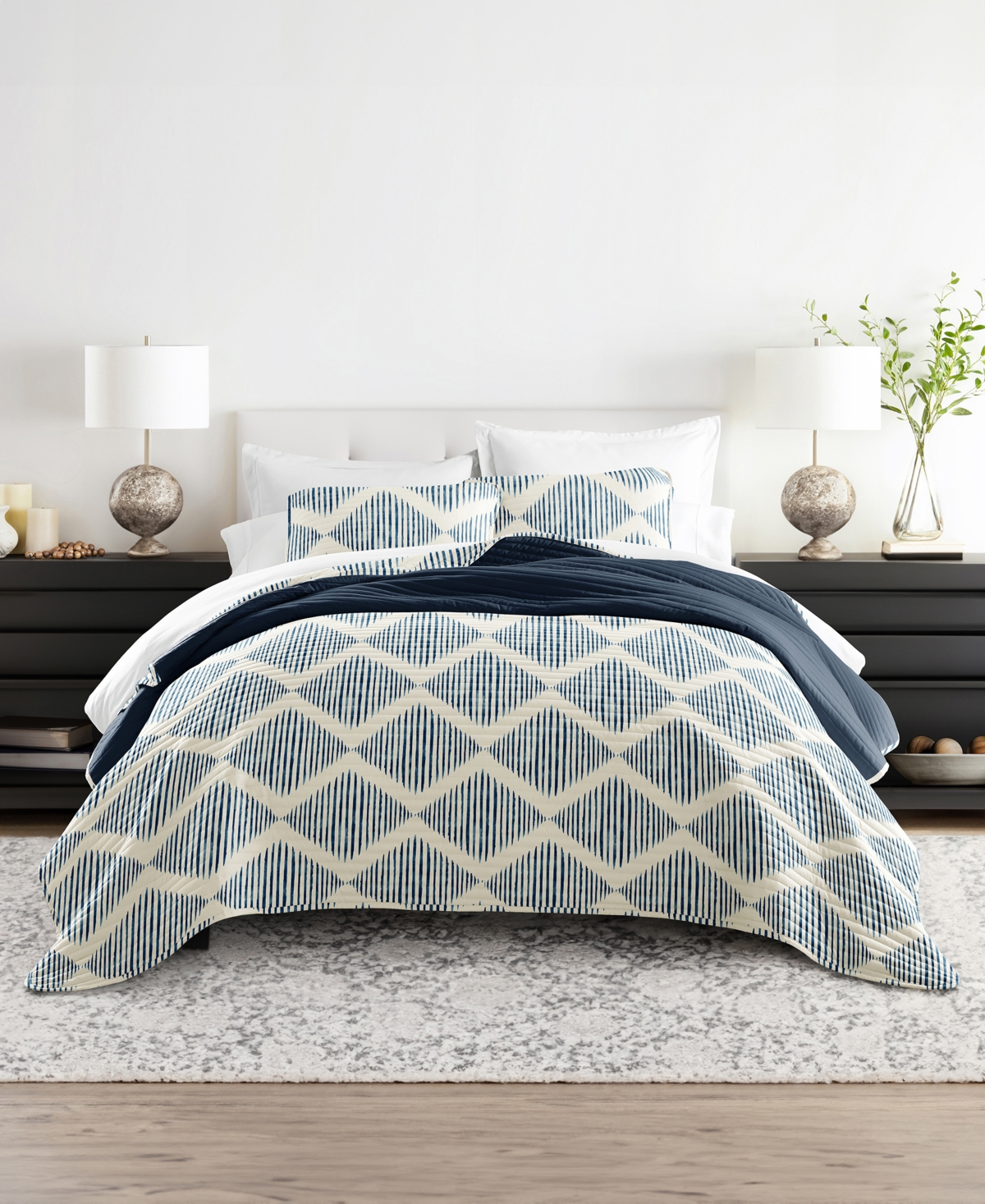 Click here for ienjoy Home Distressed Diamond Reversible 3-Pc. Li... prices