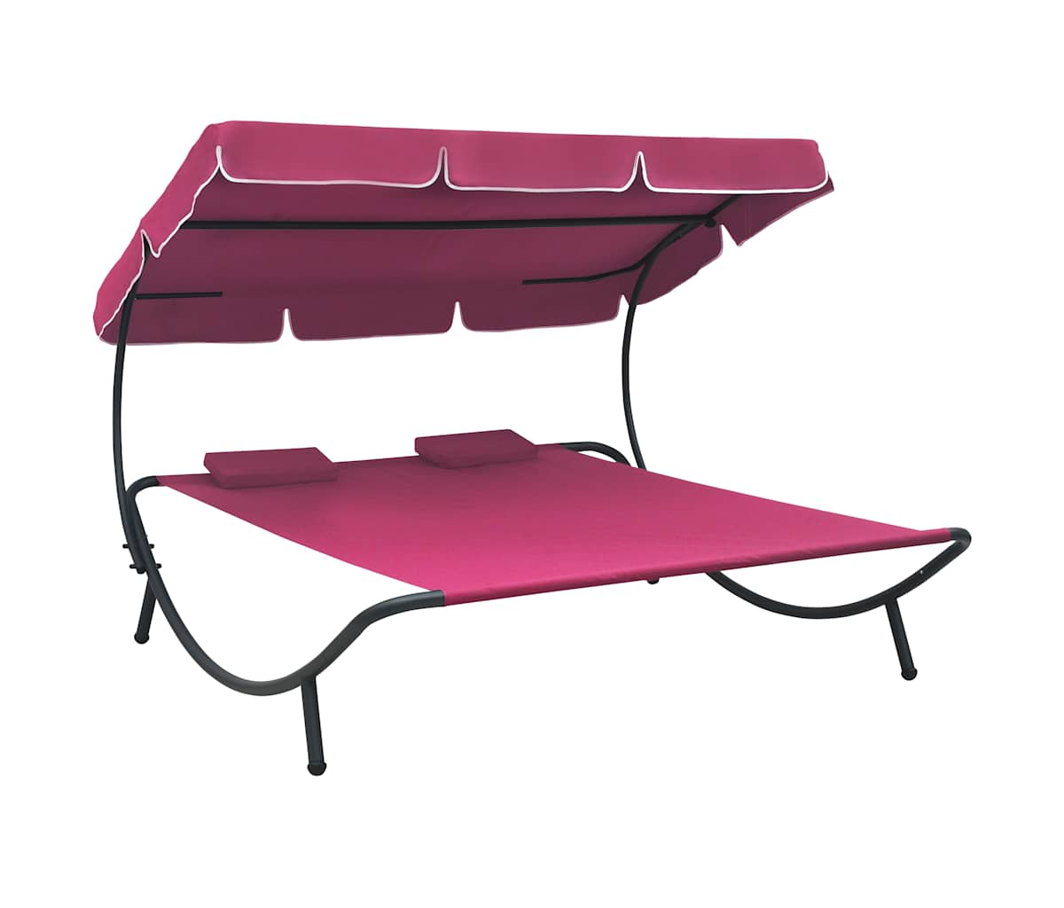 Click here for Patio Lounge Bed with Canopy and Pillows - Pink prices