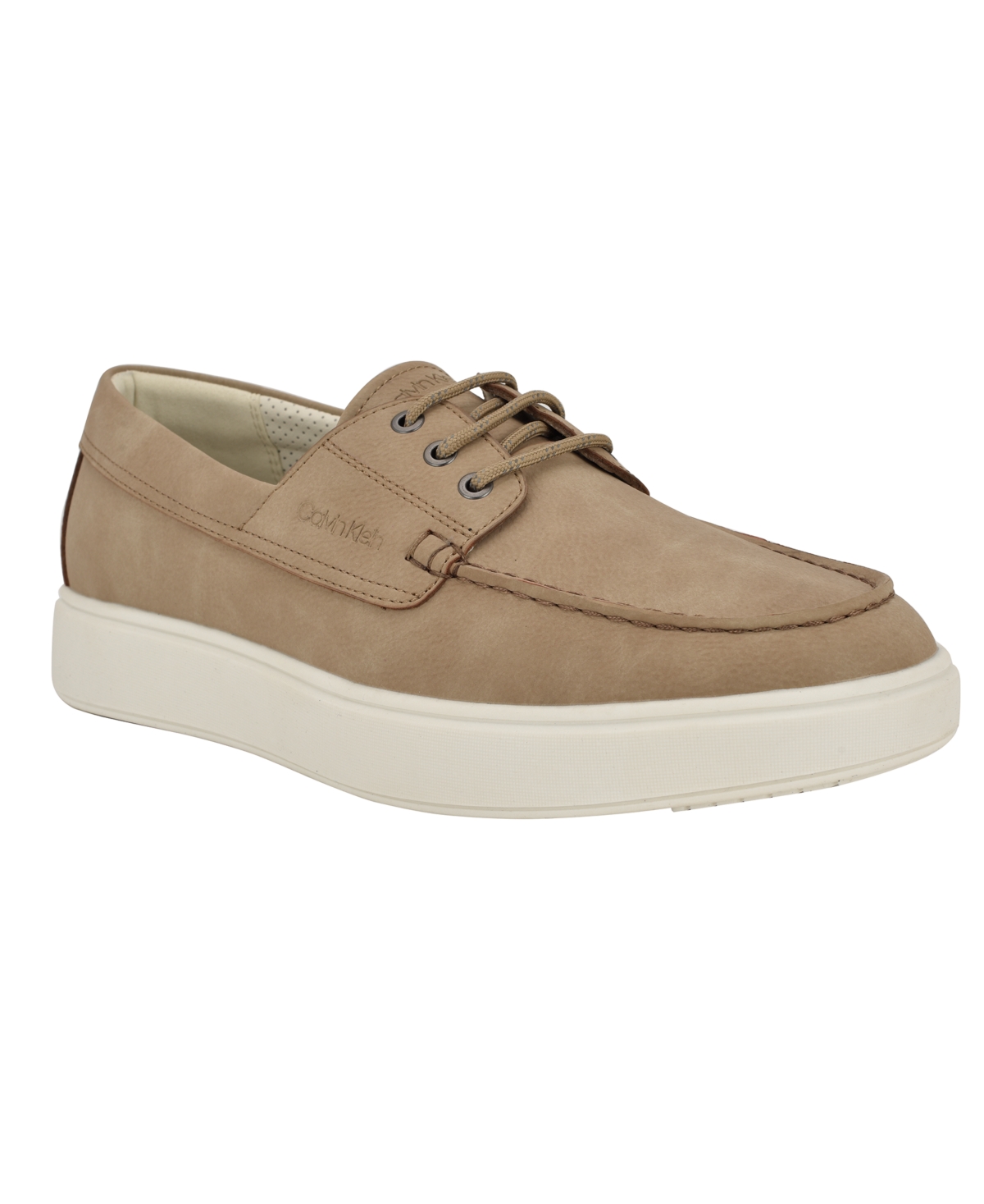 Click here for Calvin Klein Mens Januse Casual Boat Shoe - Taupe prices