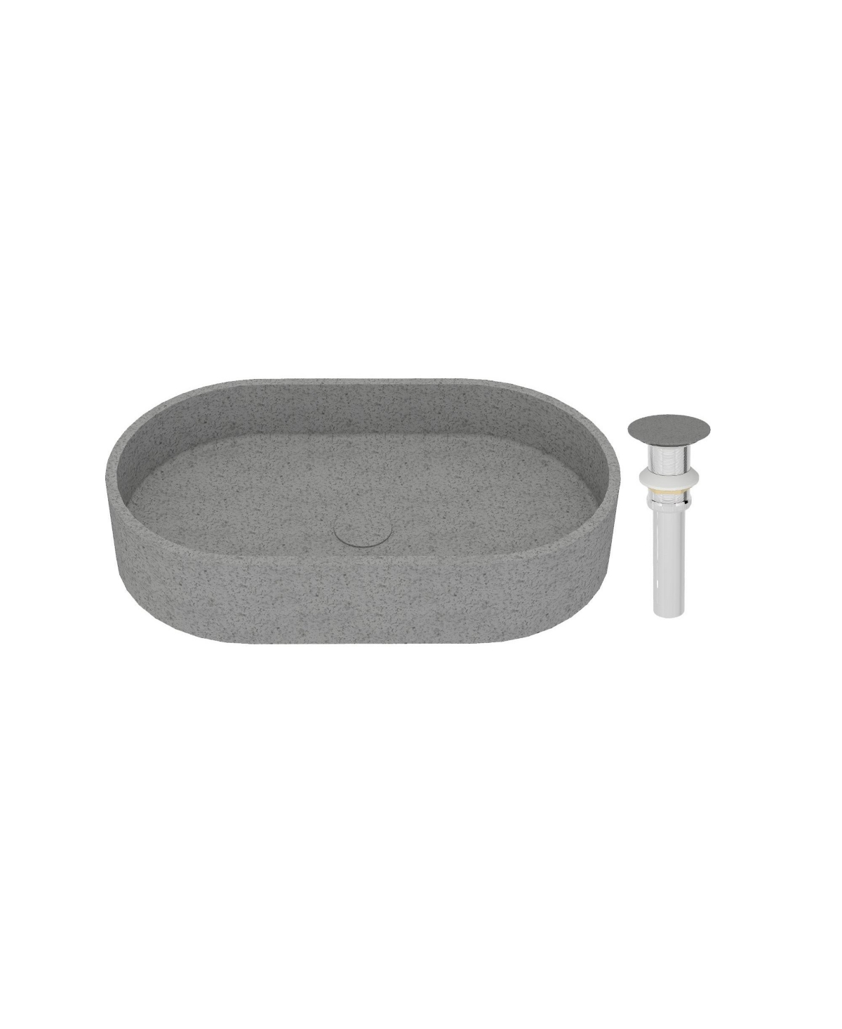 Click here for 24x14 Inch Oval Bathroom Cement Art Basin with Mat... prices