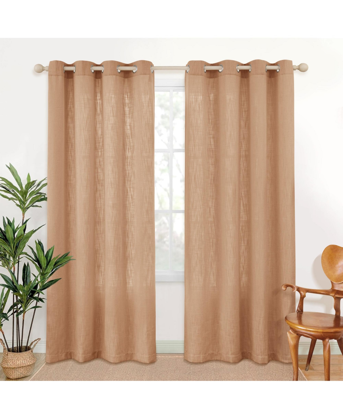 Click here for Linen Blend Privacy and Light Filtering Texture Gr... prices