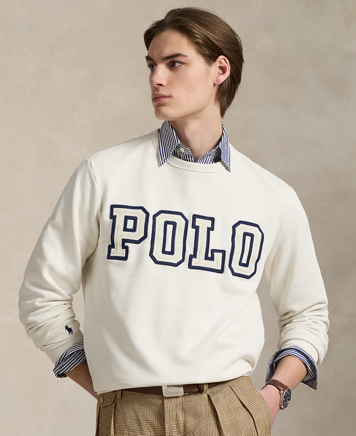 Polo Ralph Lauren Mens Logo Fleece Sweatshirt - Nevis