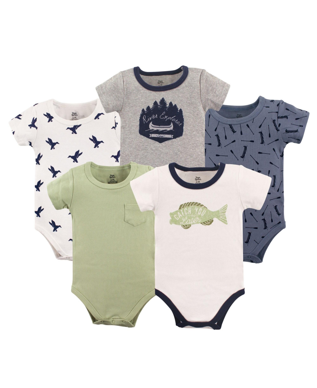 Click here for Yoga Sprout Baby Boys Soft Cotton Bodysuit - Explo... prices