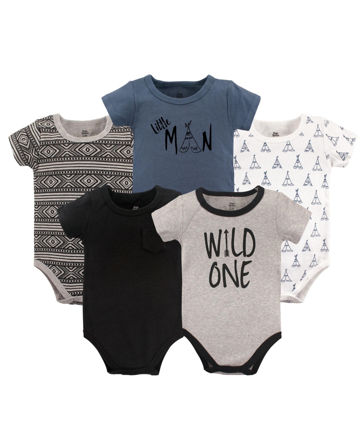 Click here for Yoga Sprout Baby Boys Soft Cotton Bodysuit - Wild... prices