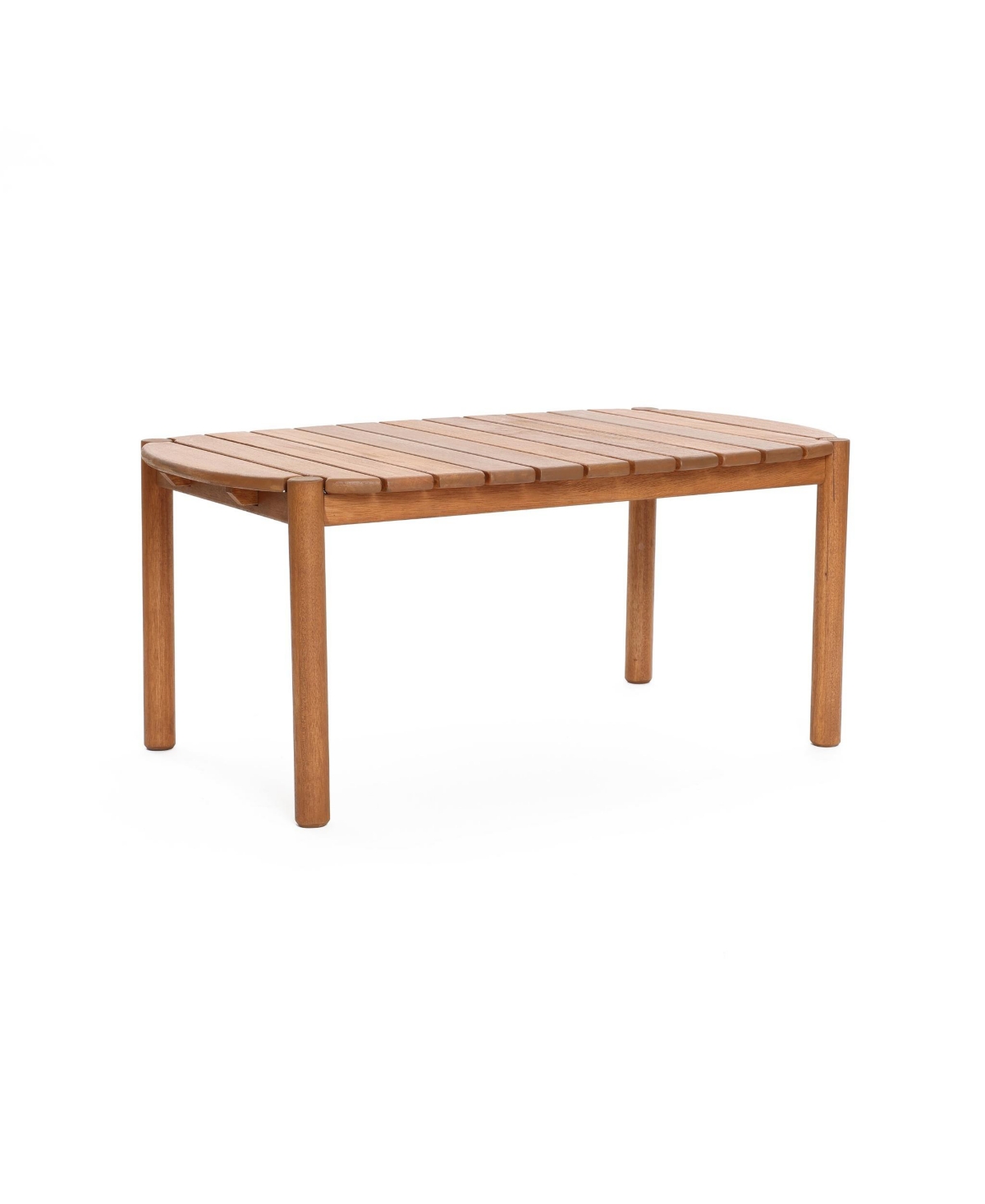 Click here for LuxenHome Natural Solid Wood 40-Inch Long Rounded... prices