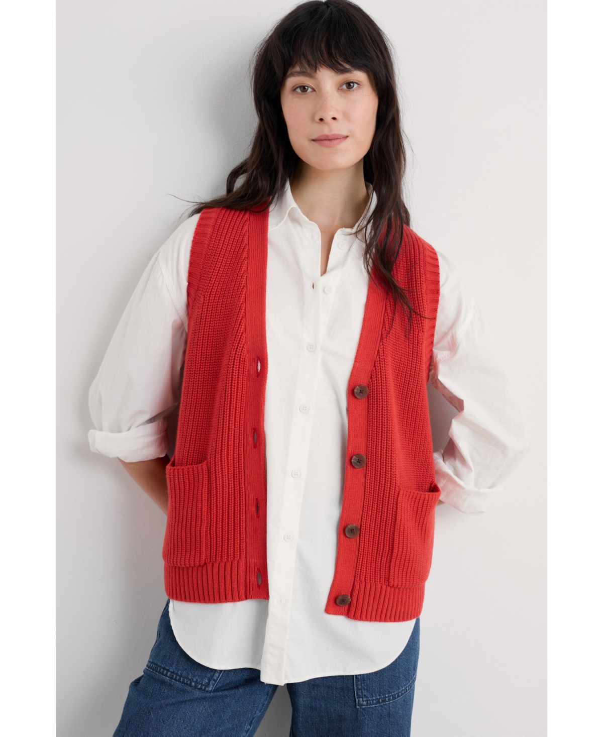 Click here for Seasalt Cornwall Womens Swanpool Button Front Vest... prices