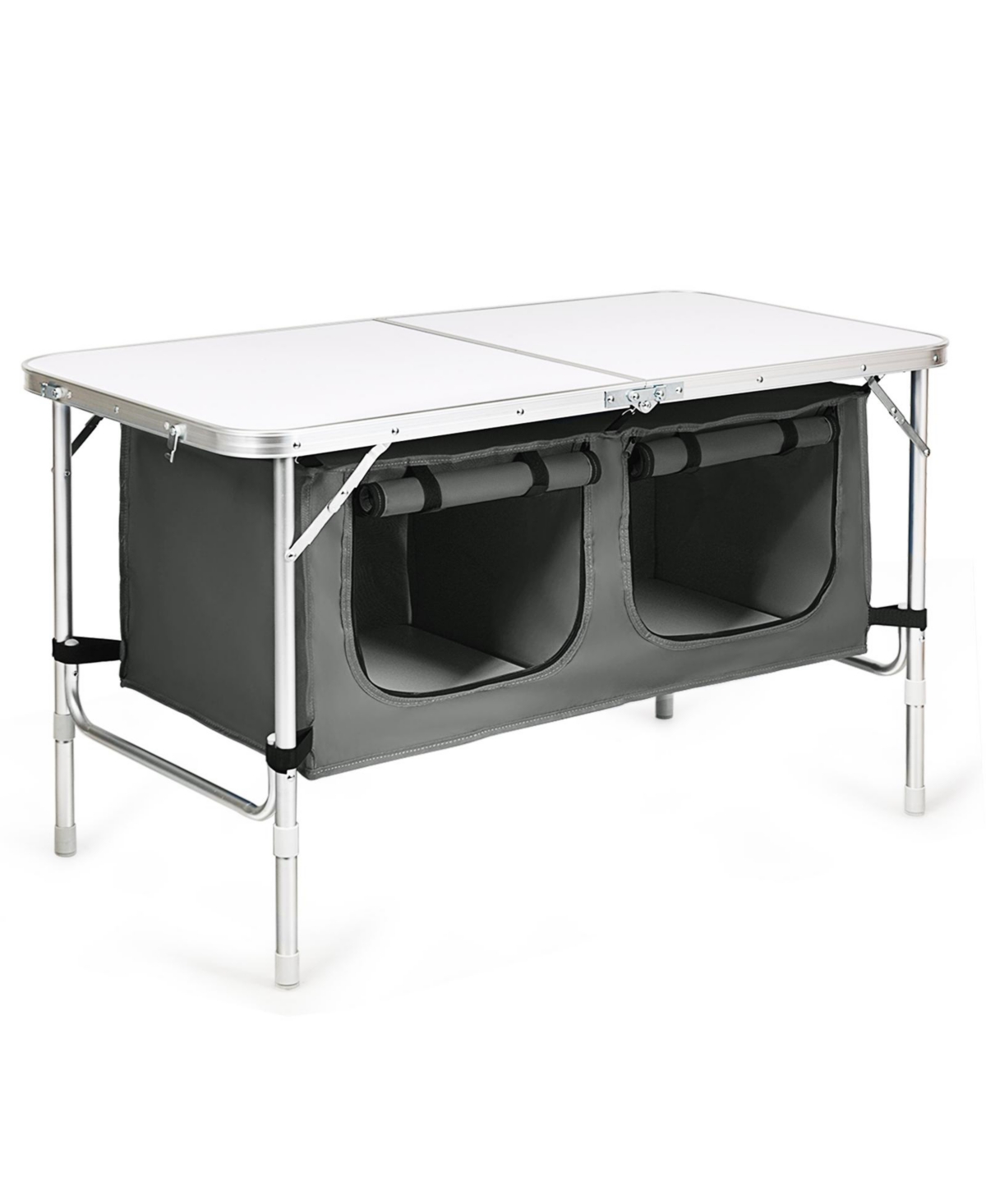 Click here for Height Adjustable Folding Camping Table - White prices