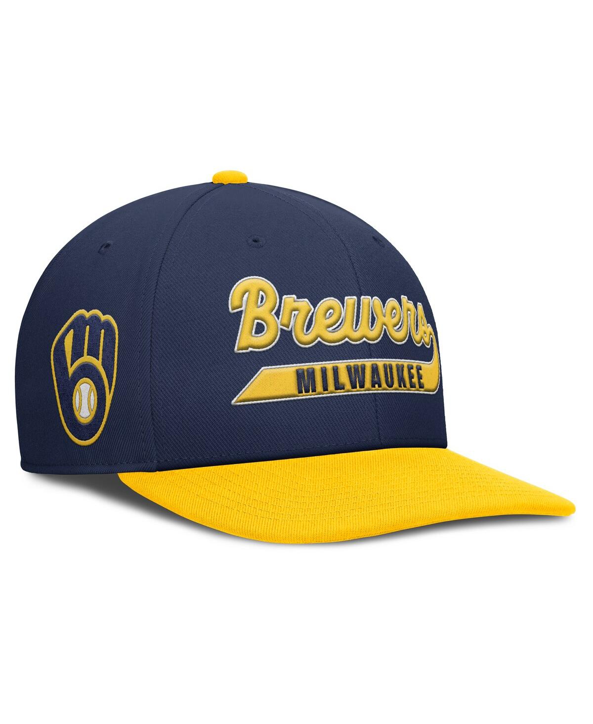 Click here for Nike Mens Navy/Gold Milwaukee Brewers Pro Performa... prices