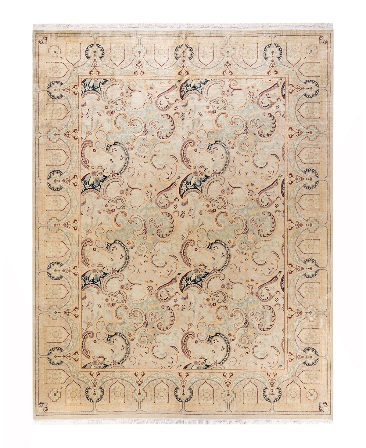 Adorn Hand Woven Rugs Mogul M1095 81x105 Area Rug - Ivory
