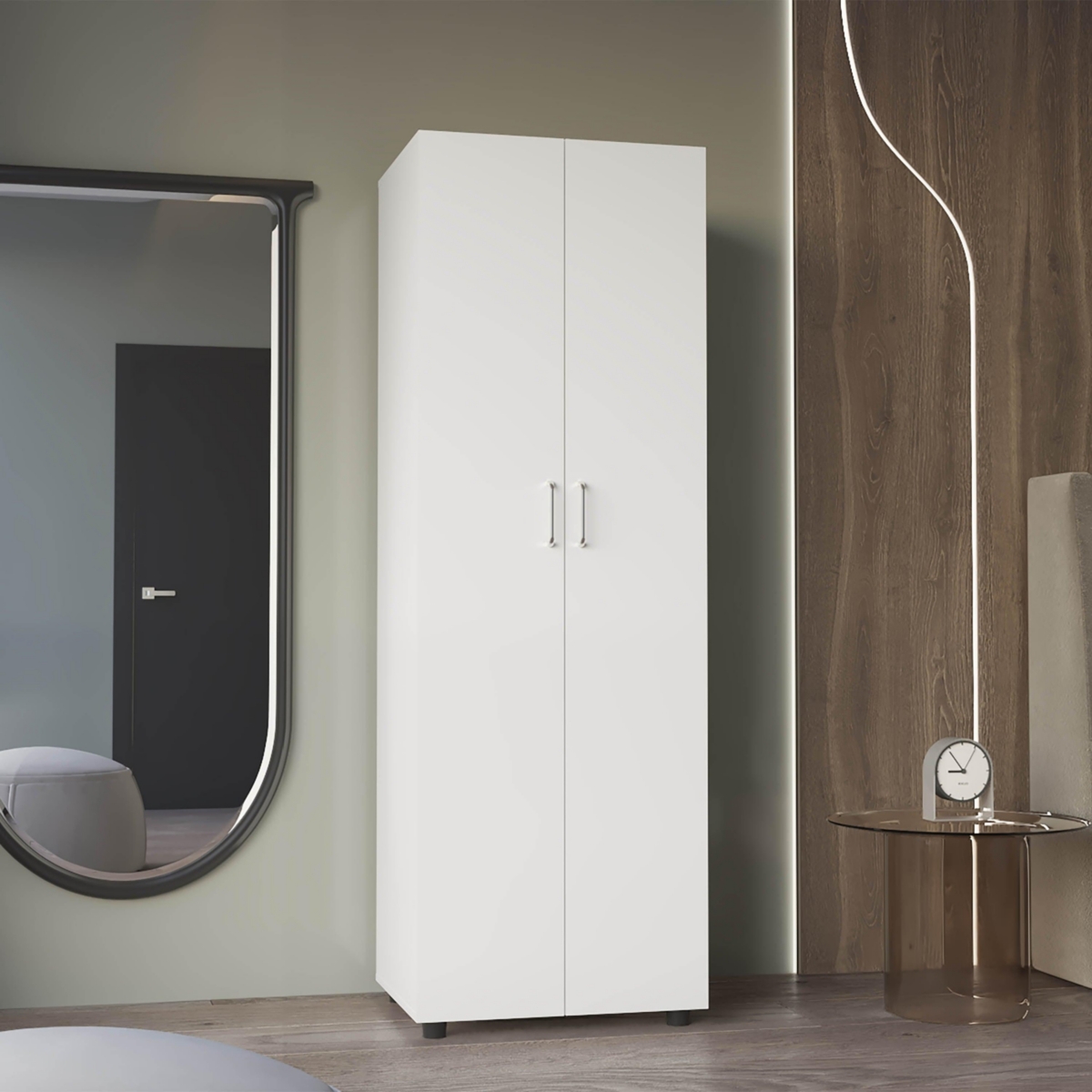 Click here for London Armoire  Two Shelves  Rod  Double Door Cabi... prices